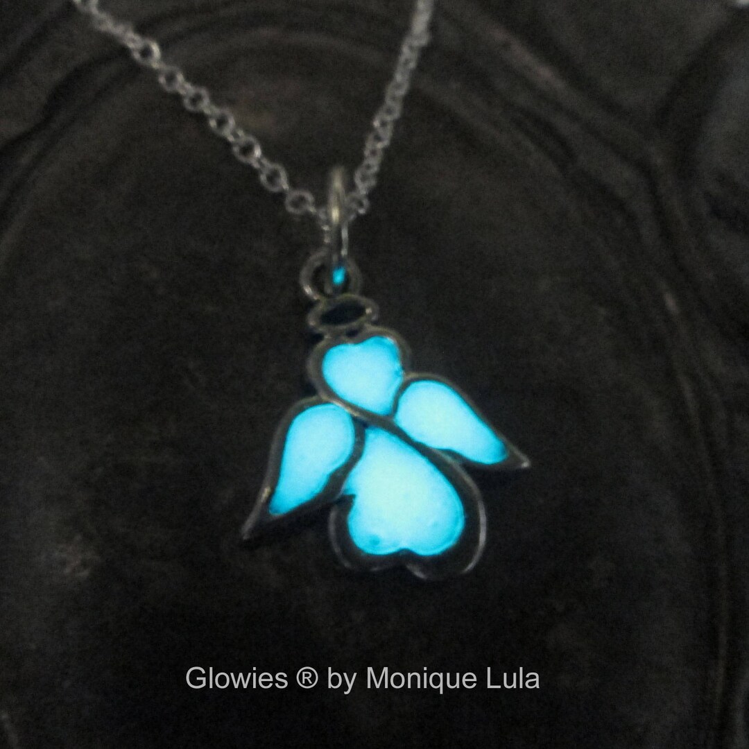 Glowing Angel Glow in the Dark Necklace - Etsy