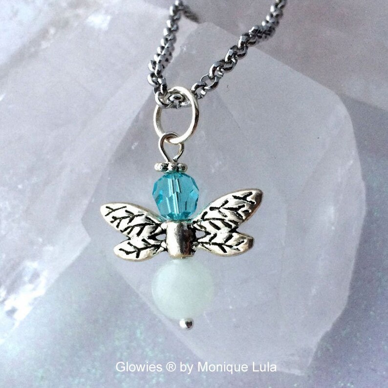 June Birthstone Necklace Glowing Firefly Light Amethyst | Etsy