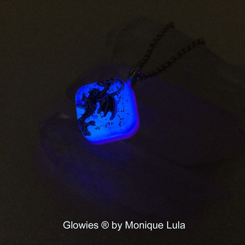 Glow in the Dark Dragon Necklace Magic Fantasy Jewelry | Etsy