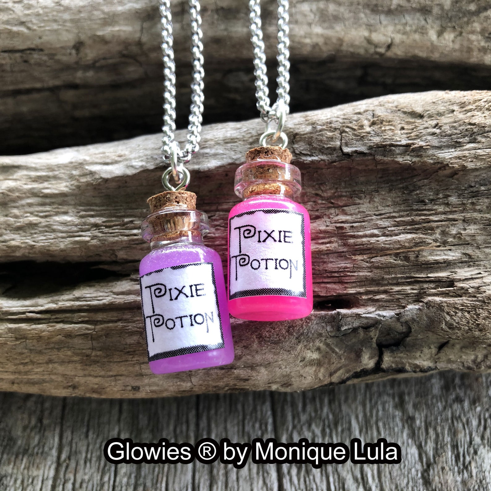 Pixie Potion Glow in the Dark Jar Necklace - Etsy