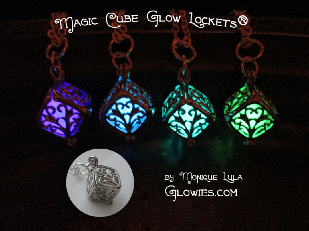 Magic Cube Glow Locket Necklace - Etsy
