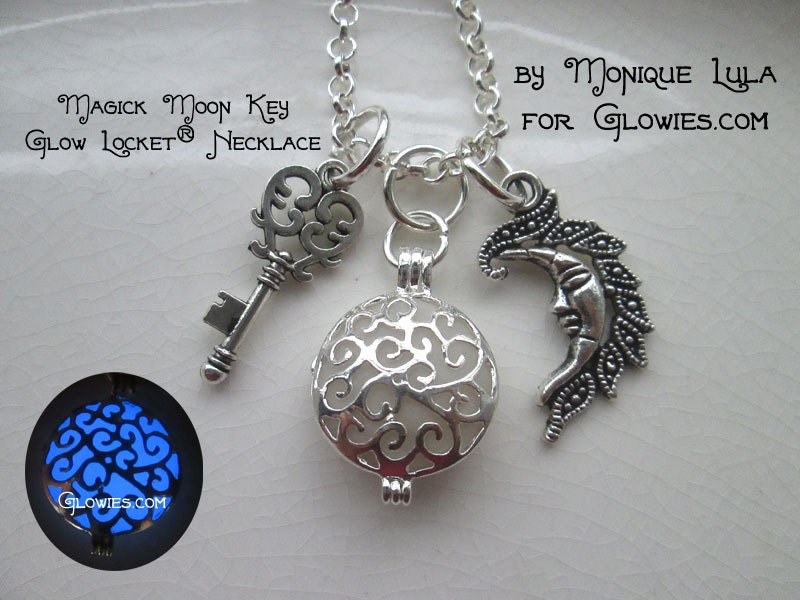 Magick Moon Key Glow Locket® Necklace | Etsy