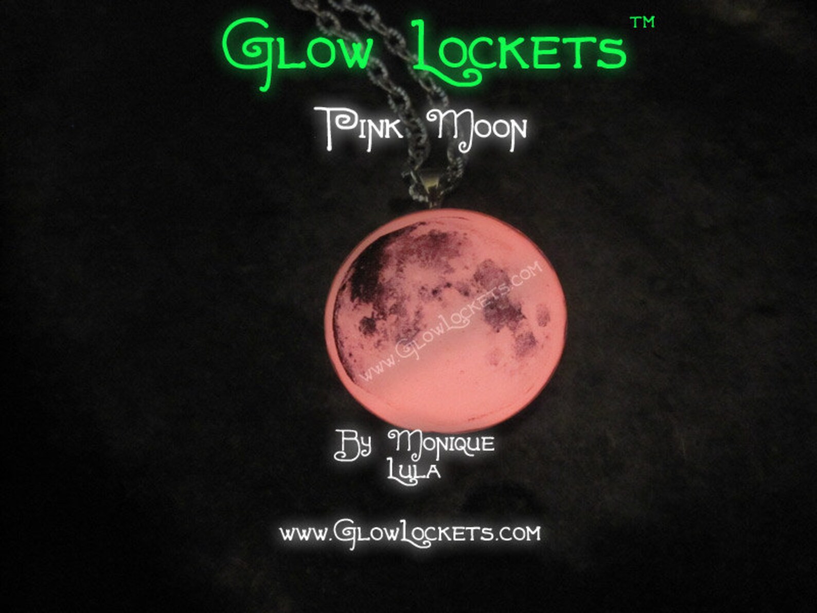 Full Pink Moon Real Space Glow in the Dark 1" - Etsy