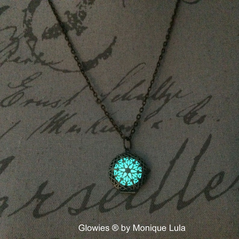 Steampunk Fairy Glow in the Dark Locket Brass Aqua - Etsy