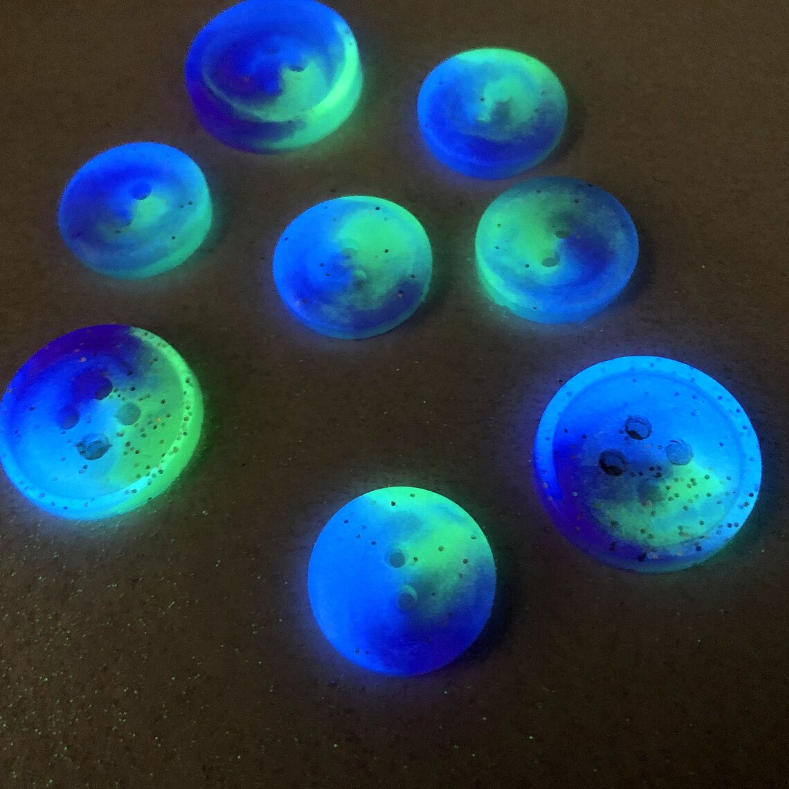 Aurora Borealis Glow Buttons American Handmade Northern Lights - Etsy