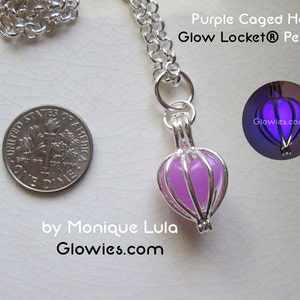 Purple Violet Caged Heart Glow Locket® With UV Light - Etsy