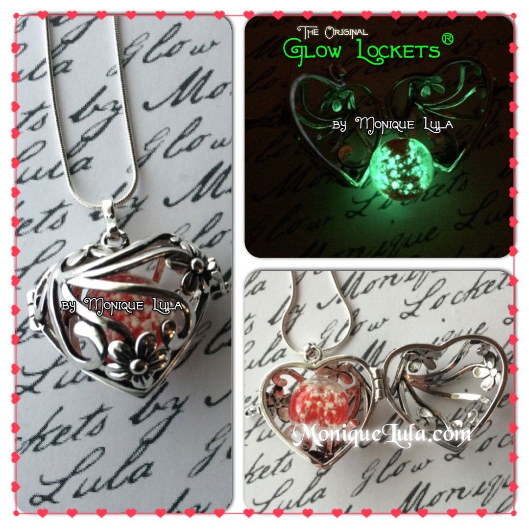 Galaxy Heart Glow Locket ® Glowing Necklace - Etsy