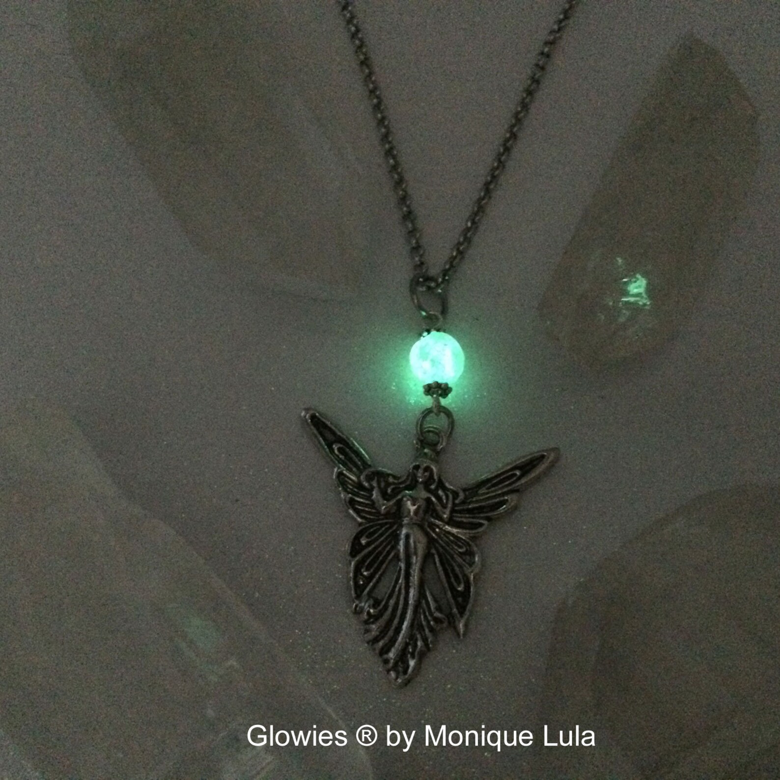 Fairy Wisp Glow Locket Orb Pendant Necklace Silver - Etsy