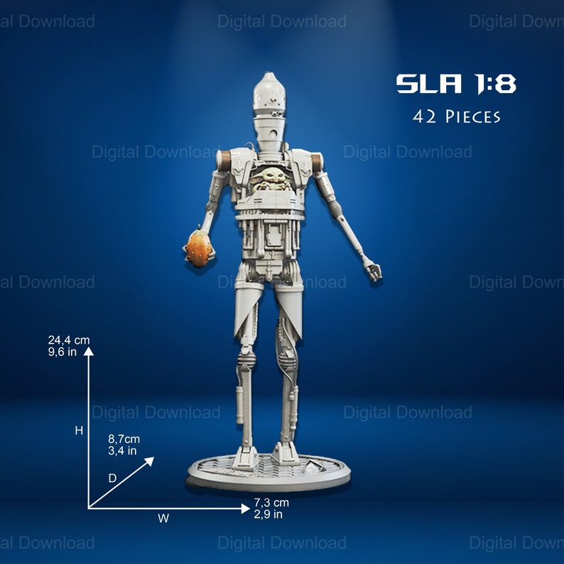 Star Wars STL, IG-12 Droid With Grogu STL, IG12 Droid With Grogu 3D ...