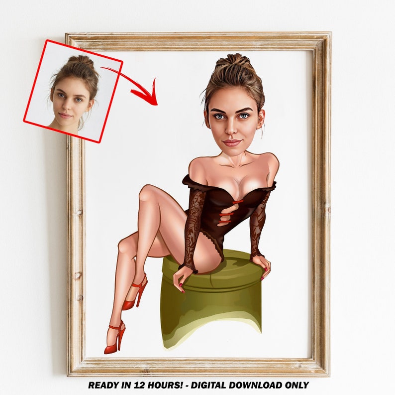 Custom Sexy Woman Caricature Custom Sexy Woman Cartoon Custom