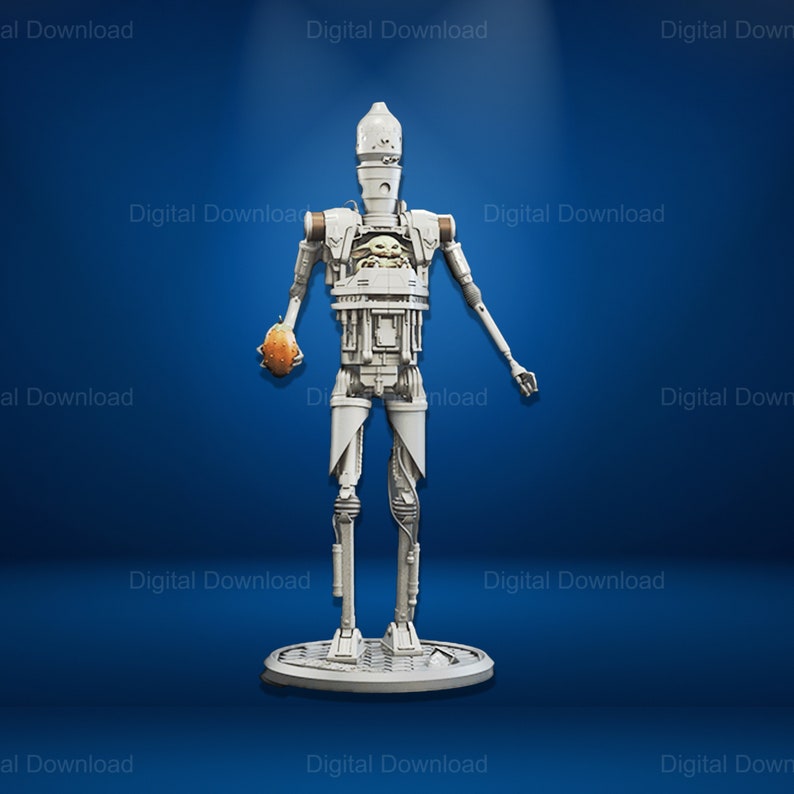 Star Wars STL, IG-12 Droid With Grogu STL, IG12 Droid With Grogu 3D ...