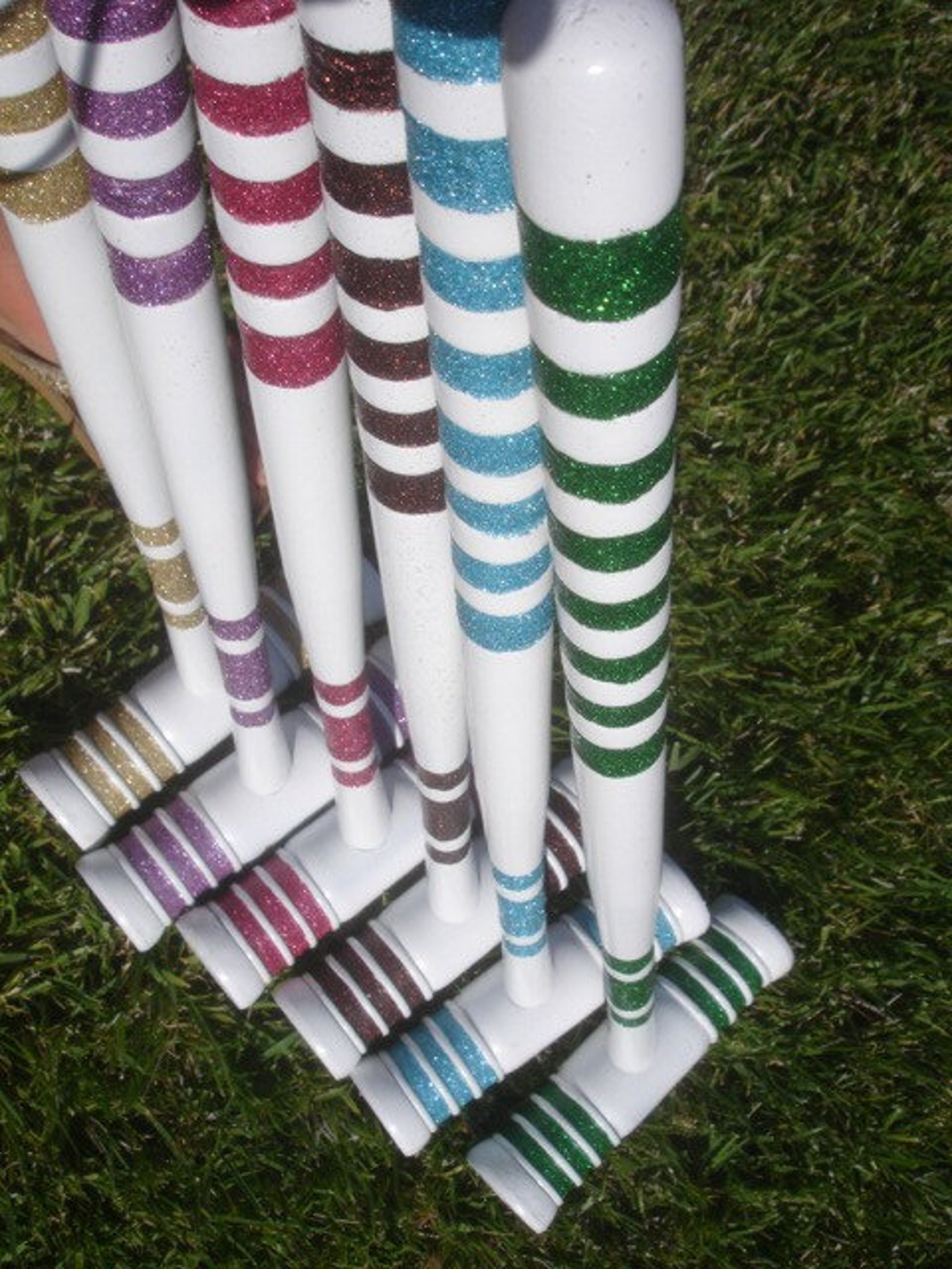 Custom Glittered Vintage Croquet Set - Etsy