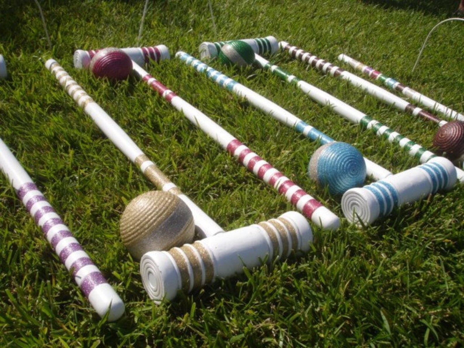 Custom Glittered Vintage Croquet Set - Etsy