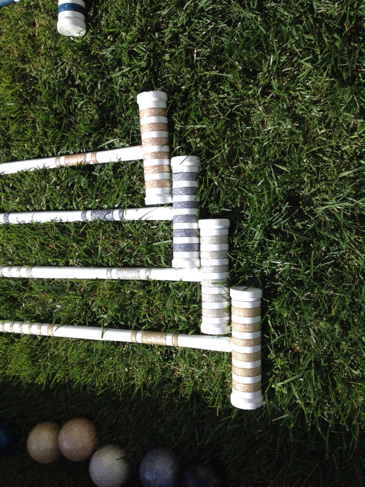 Custom Glittered Vintage Croquet Set - Etsy