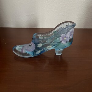 Vintage Fenton Blue Shoe - Etsy