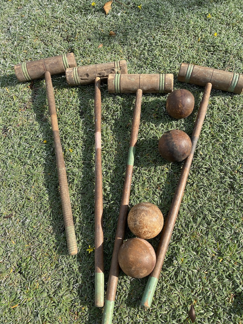 Antique Croquet Set - Etsy