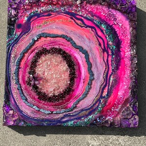 Grace Pink Resin Geode Agate Painting - Etsy