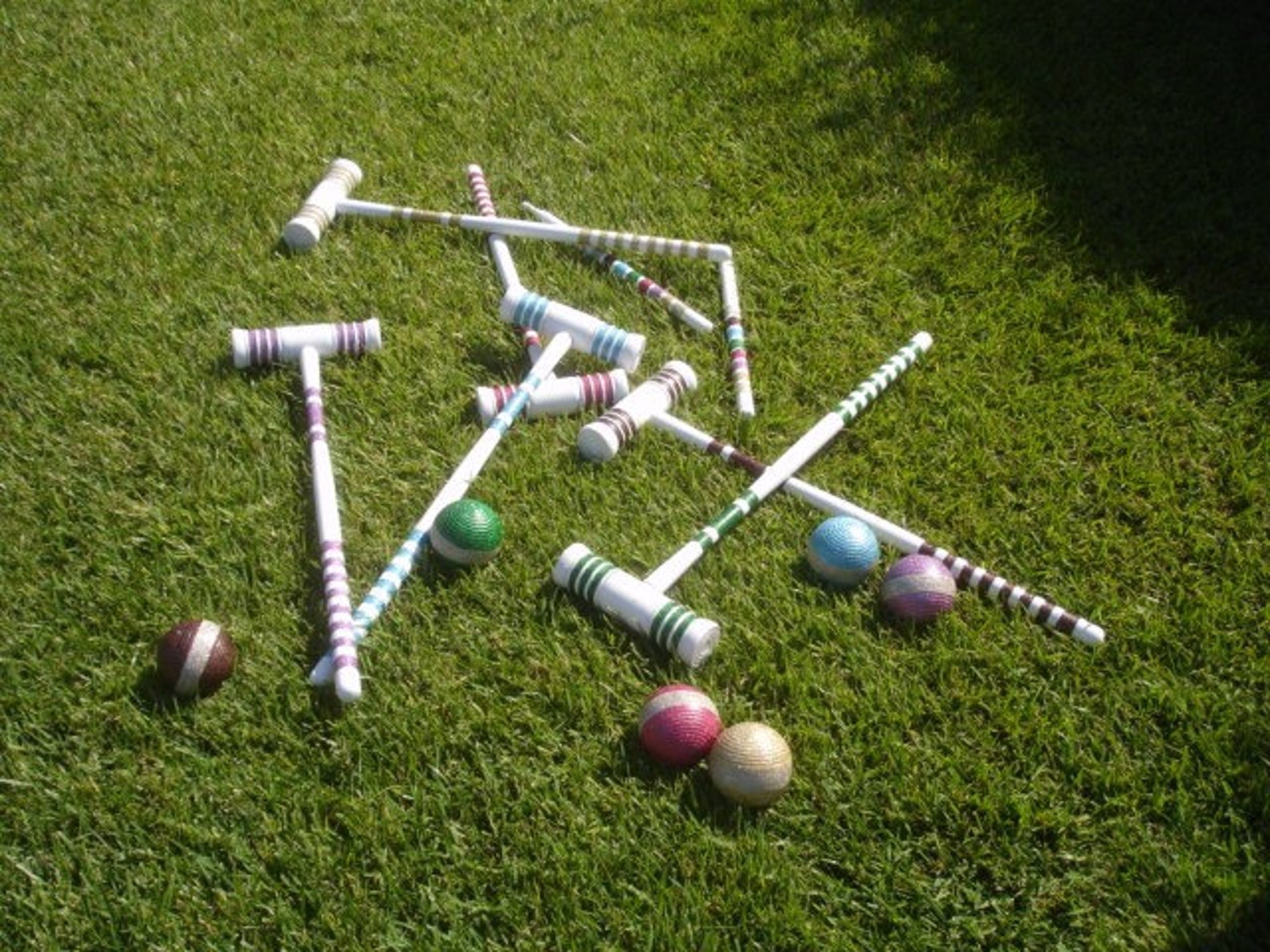 Custom Glittered Vintage Croquet Set - Etsy