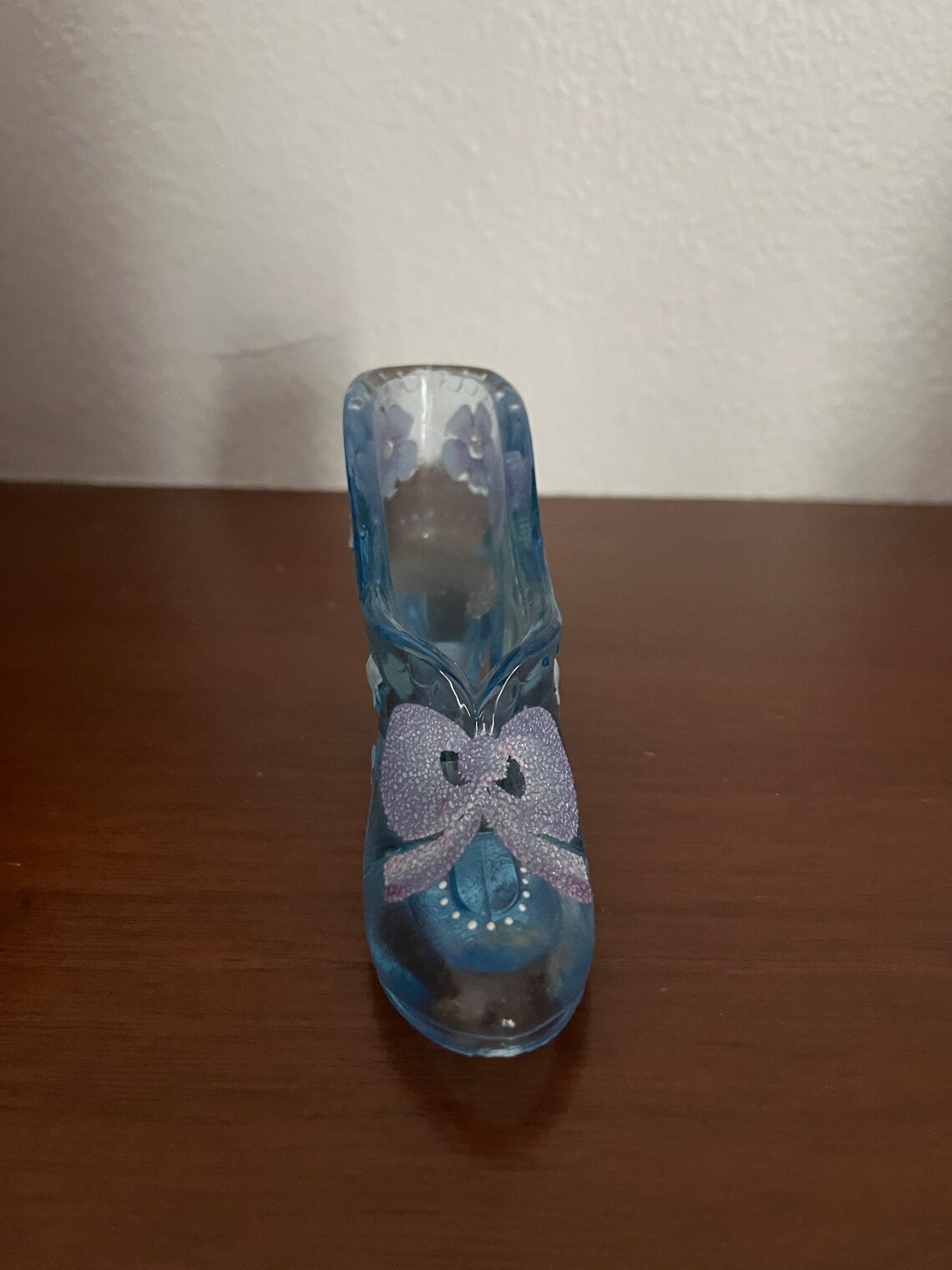 Vintage Fenton Blue Shoe - Etsy