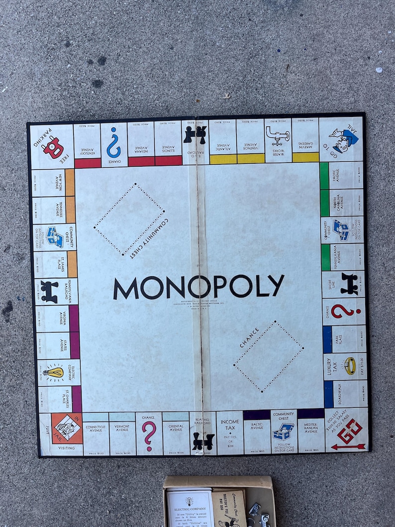 Vintage Monopoly Game 1937 - Etsy