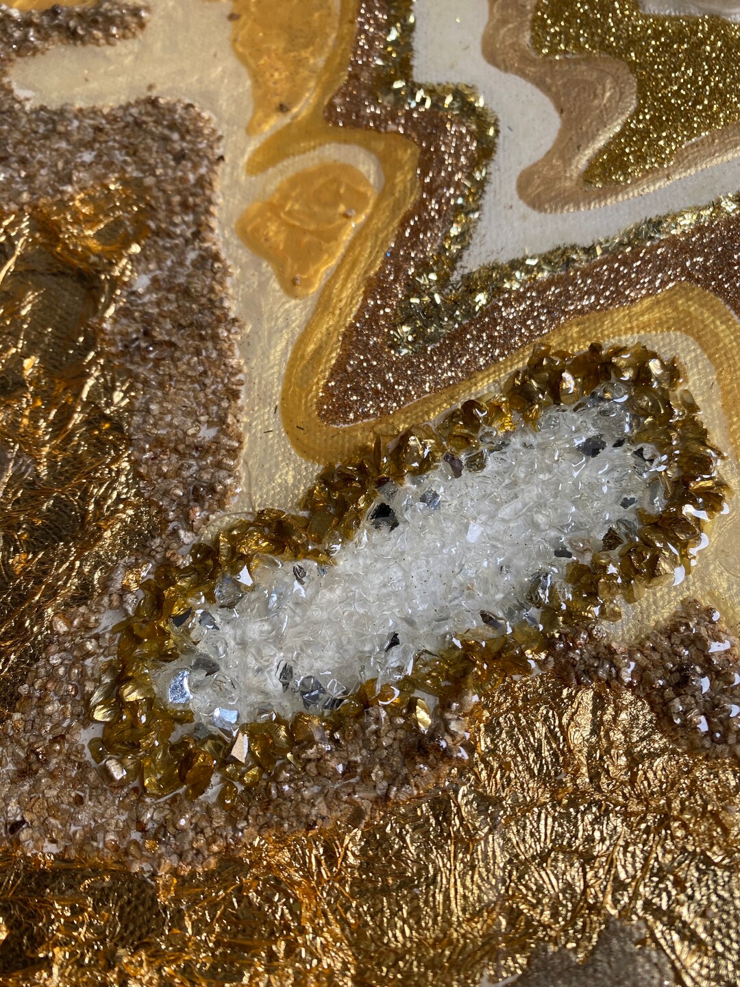 Hannah Geode Agate Resin Painting Gold - Etsy