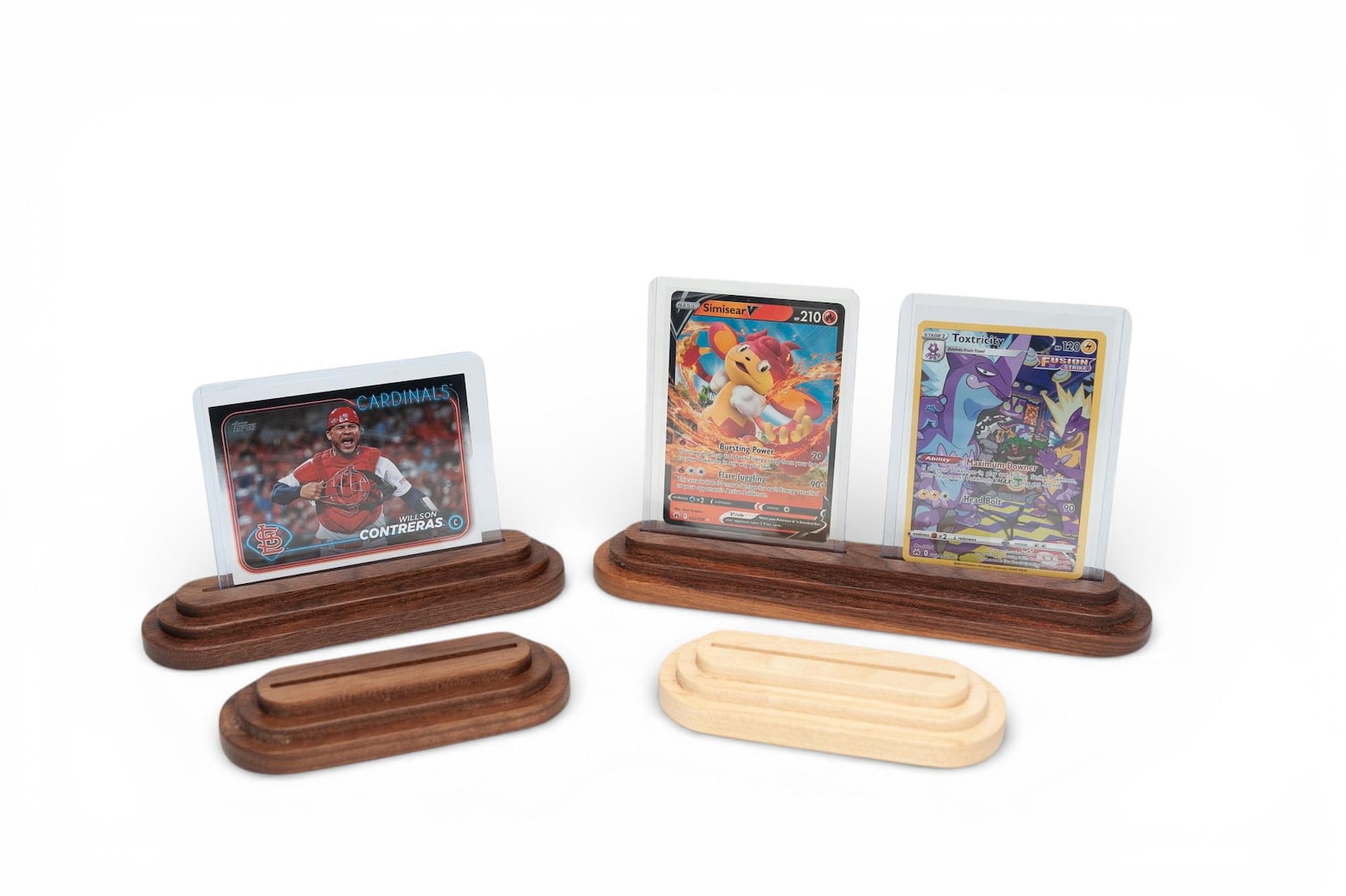 Top Loader Trading Card Display Stand – Walnut or Maple Solid Wood - Etsy