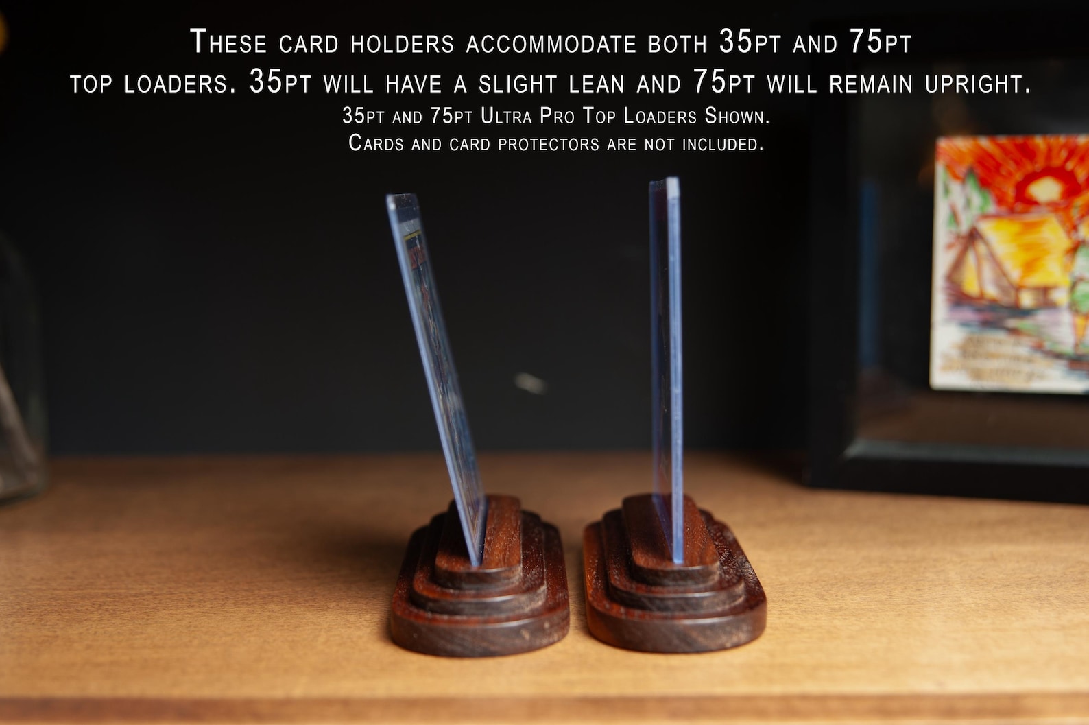 Top Loader Trading Card Display Stand – Walnut or Maple Solid Wood - Etsy