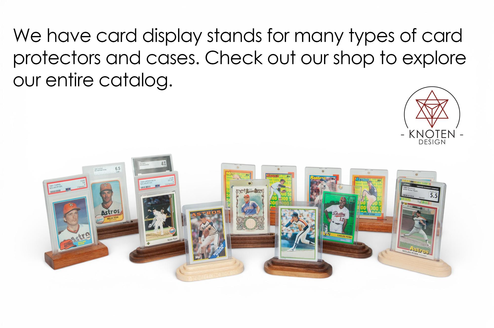 Solid Wood Trading Card Display Stand - Fits BCW / Ultrapro 35pt One ...