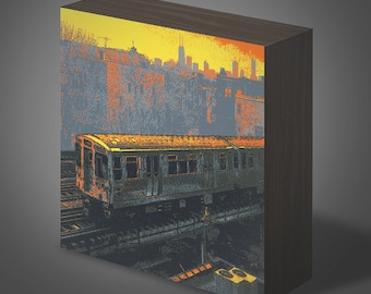 CTA BROWN LINE Wood Panel Print | Etsy