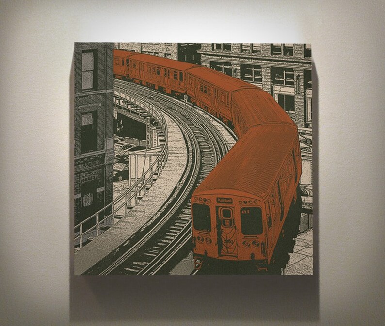 CTA BROWN LINE Wood Panel Print - Etsy