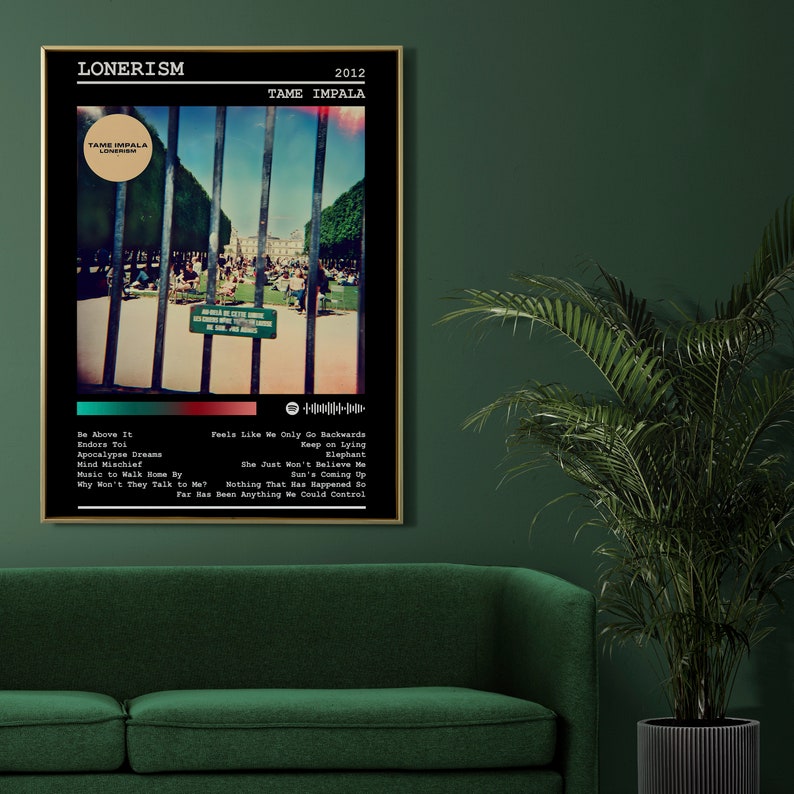 Tame Impala Poster Print Lonerism Album Poster Music Poster Album Cover ...