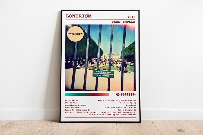 Tame Impala Poster Print Lonerism Album Poster Music Poster Album Cover ...