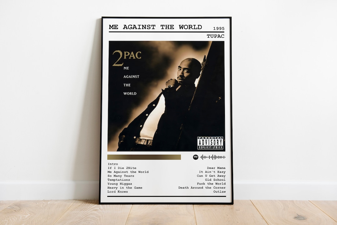 Tupac Poster Print Me Against the World Album Poster Music Poster Album ...