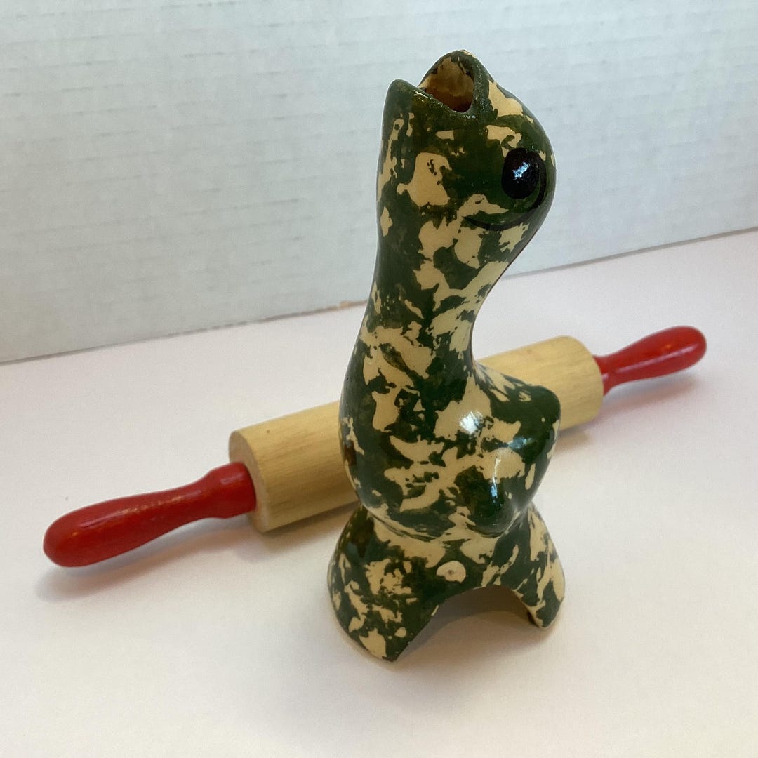 Pie Bird Pawnee Bird, Sponged Finish, Perfect Condition, 4 1/2 X 1 3/4 ...