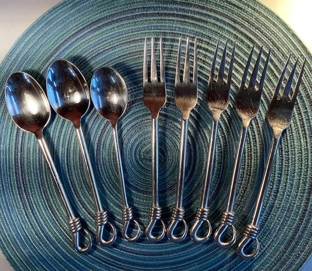 Gourmet Settings 18/10 SS Twist Collection Replacement Pieces. 5 Dinner ...