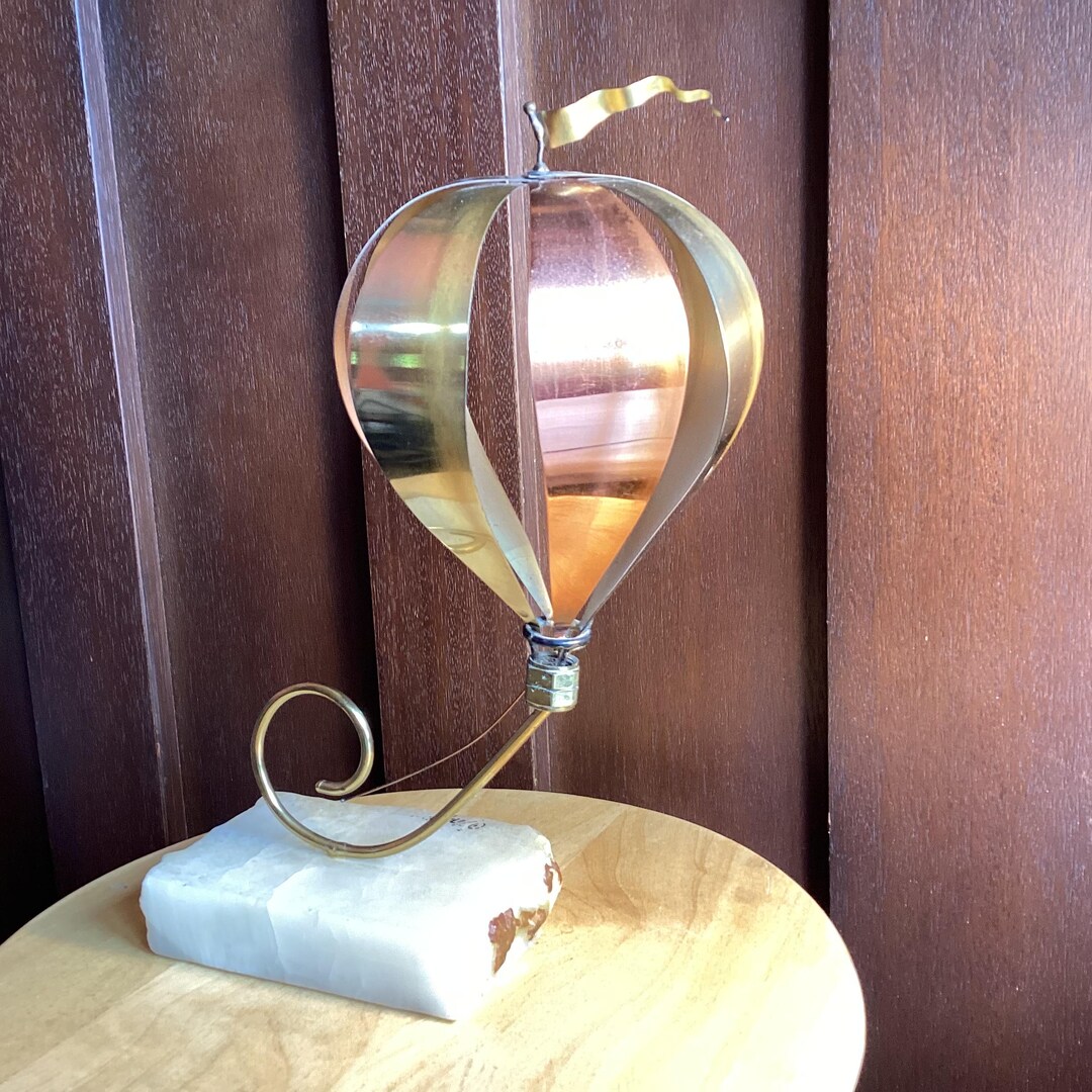 Brutalist Metal Hot Air Balloon Sculpture: MCM Copper, Brass & Steel ...