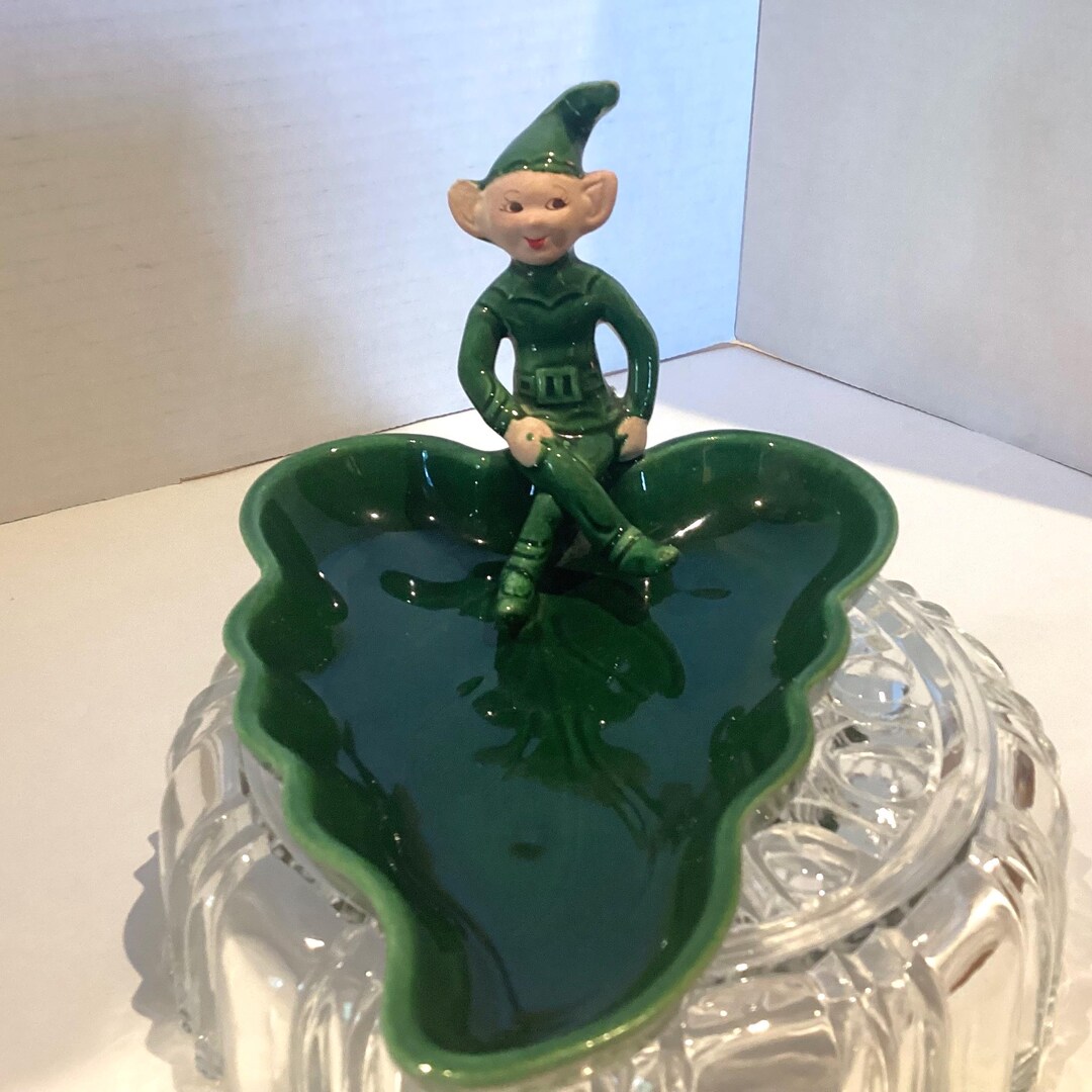 Pixie/elf, Treasure Craft, Green Pixie on a Leaf, Perfect Condition, 4 ...