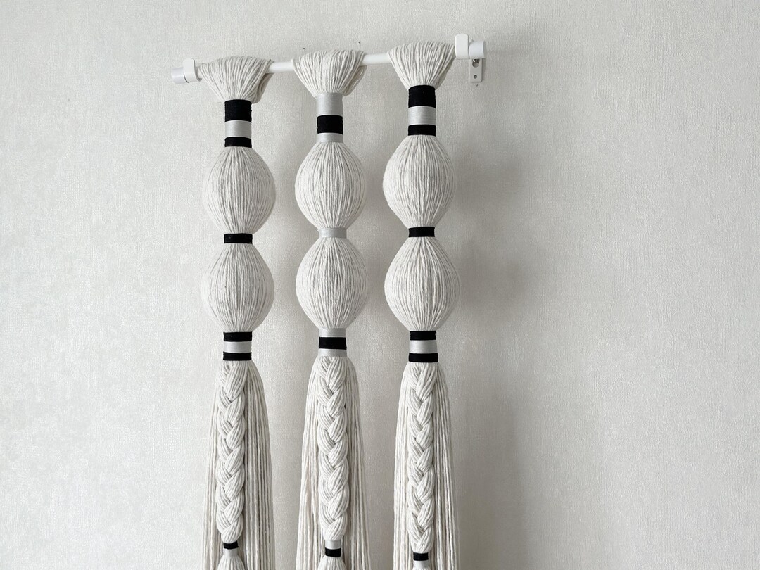 Mexican Macrame Wall Hanging Textile Fiber Wall Art String Hanging Yarn ...