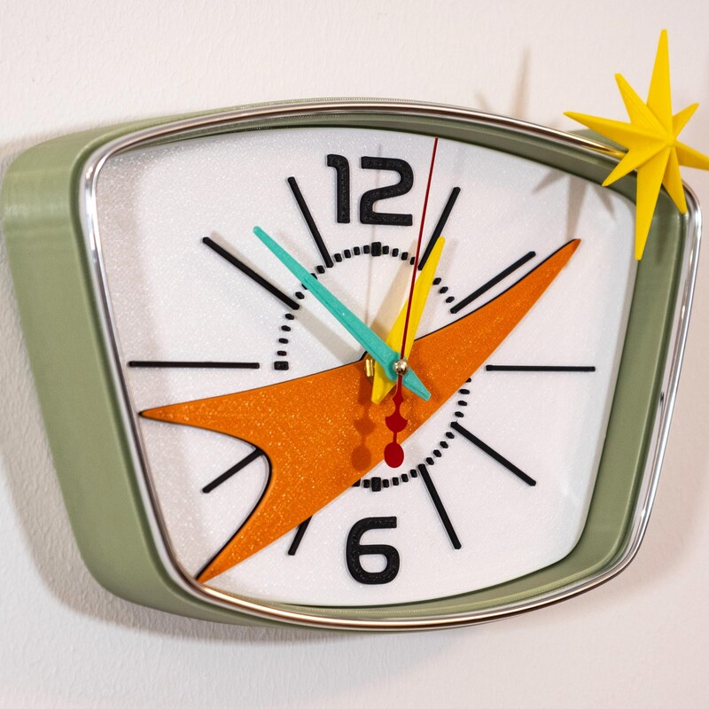 Space Age Clock - Etsy