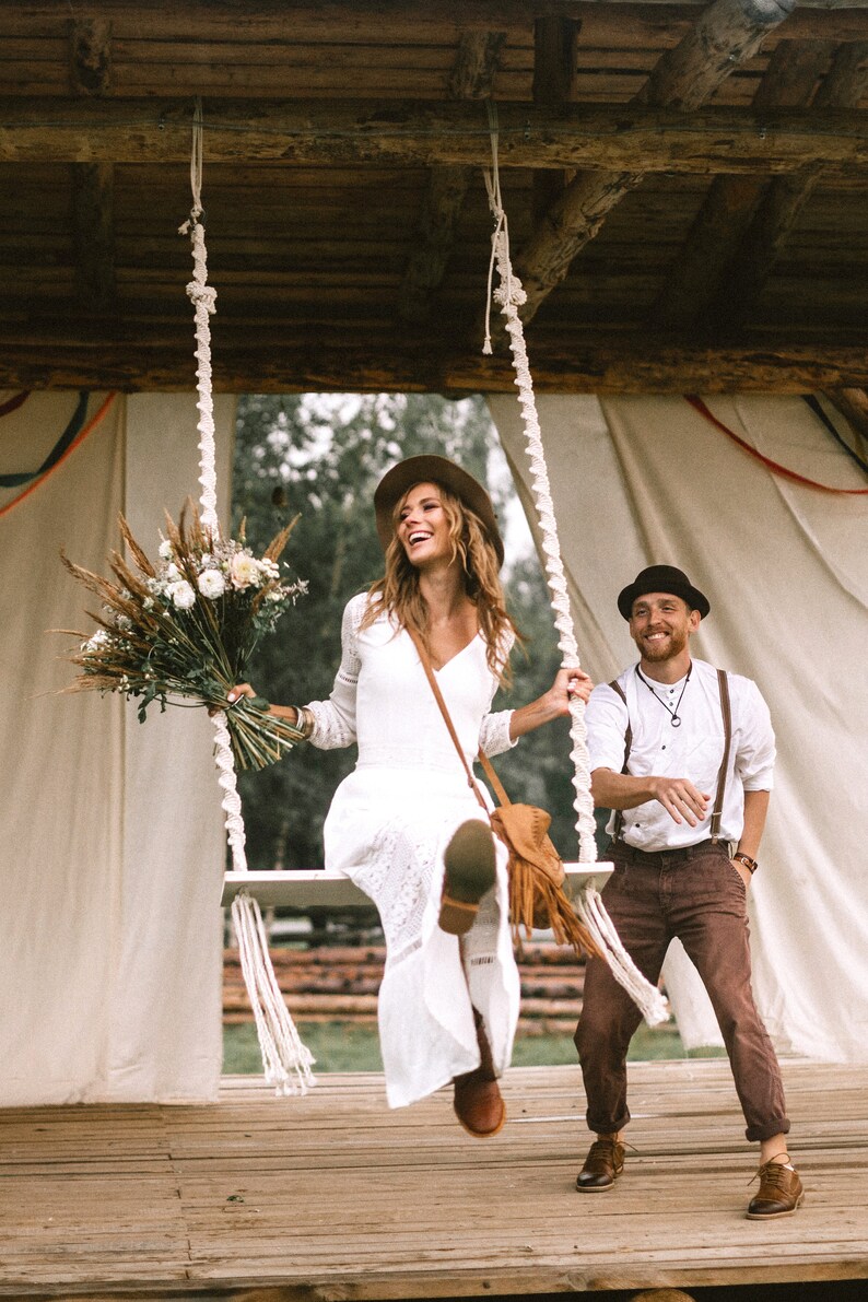 Macrame Swing, Tree Wooden Swing, Swing Adult, Tree Swing, Boho Swing ...