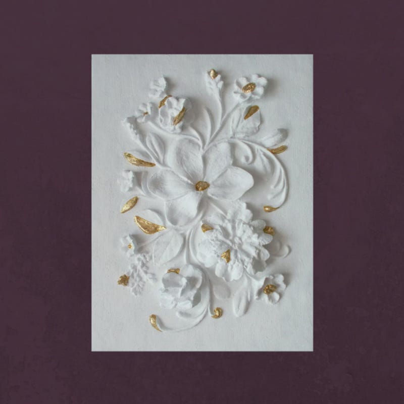 Flower Plaster Art - Etsy