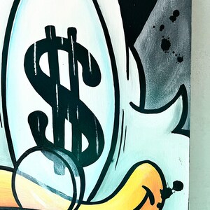 Dollar Neon Sign, Scrooge Mcduck Art, Rich, Dollar Neon Art, Light Sign ...