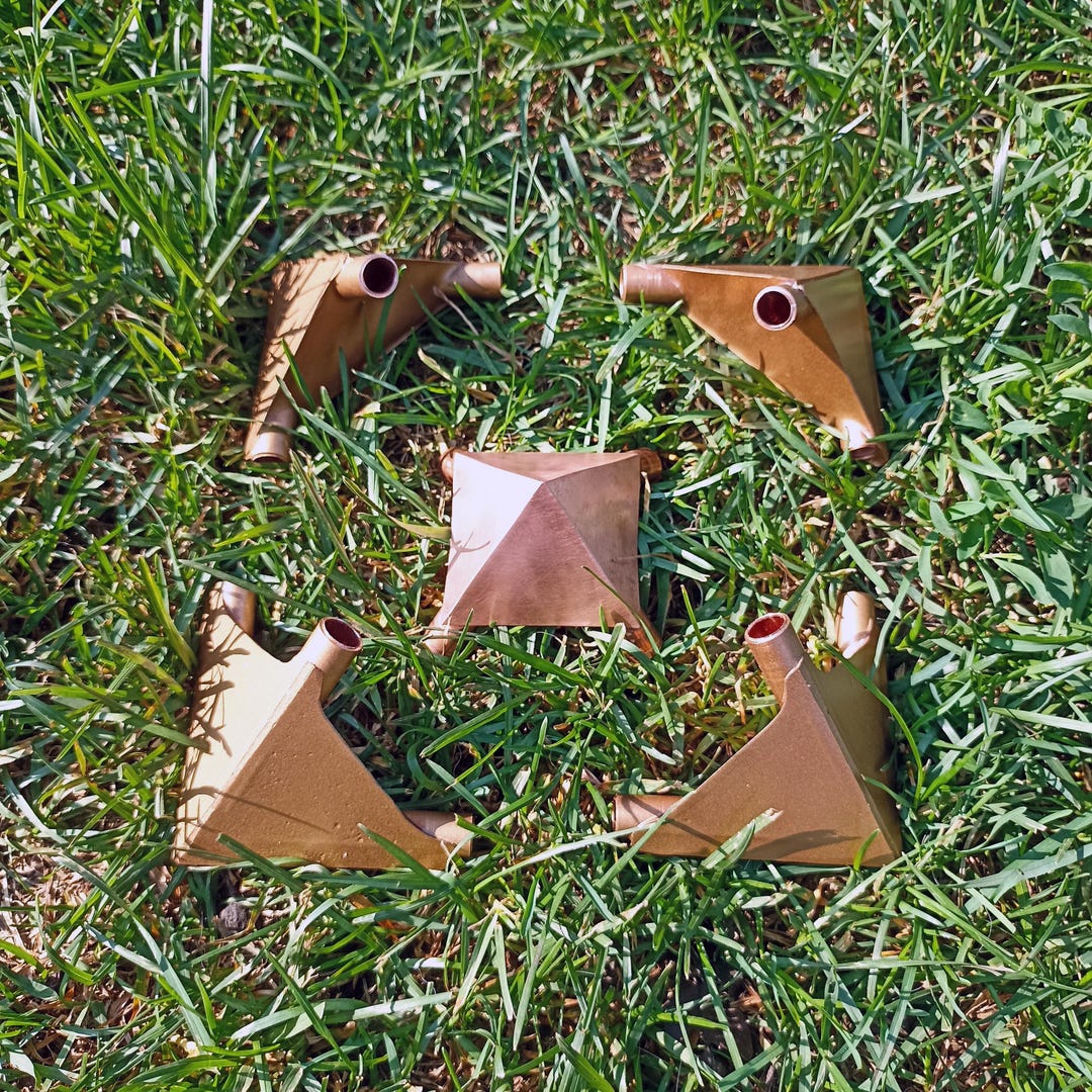Pyramid Connector Set: Copper Corners and Top - for Meditation Pyramids ...