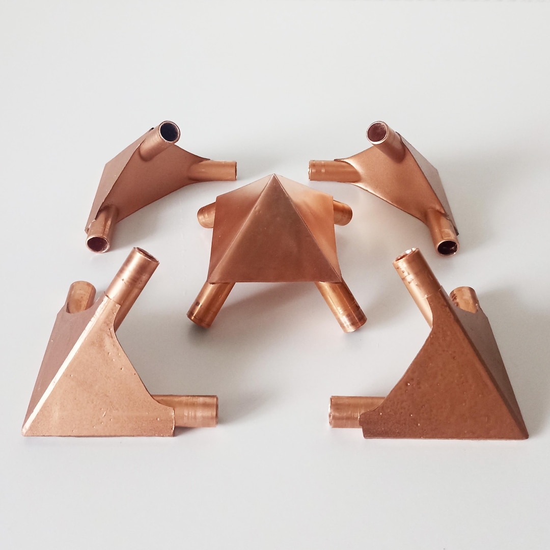 Set of Copper Connectors for the Pyramid of Meditation. for Pipes With ...