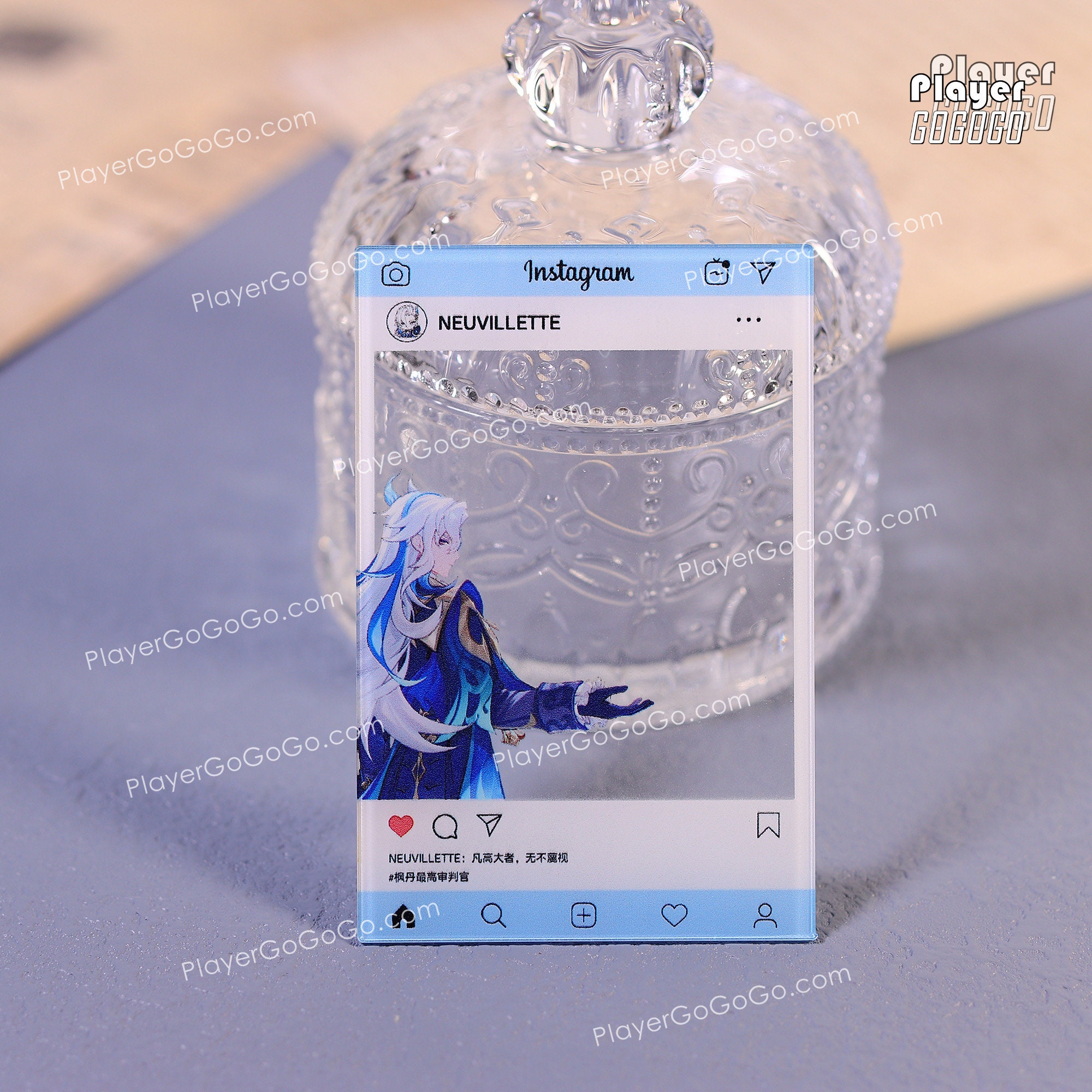 Genshin Impact Neuvillette Art Print Set - Charm, Shaker Ticket ...