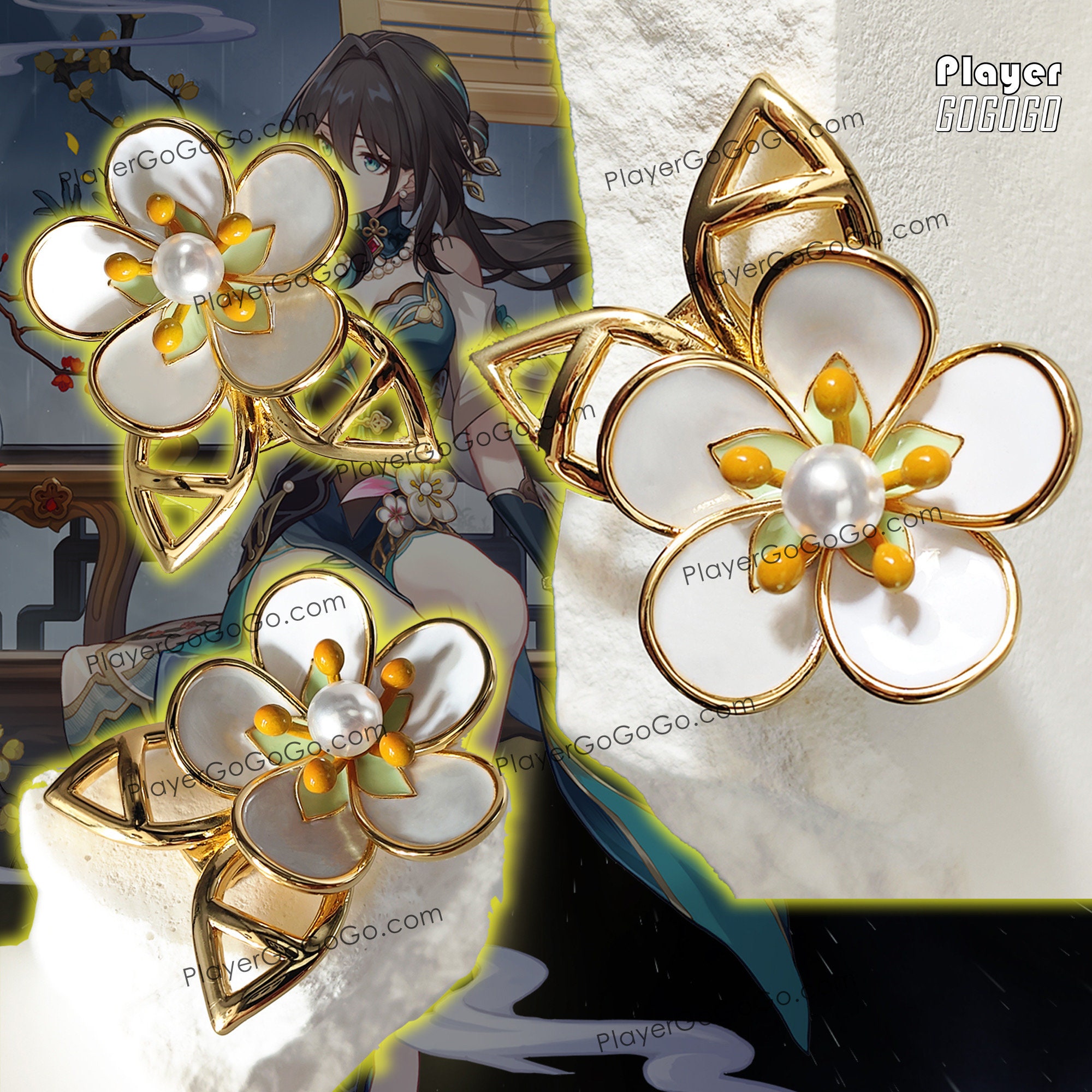 Hugh-quality Honkai: Star Rail Ruan Mei Hair Pin for Cosplay and Daily ...