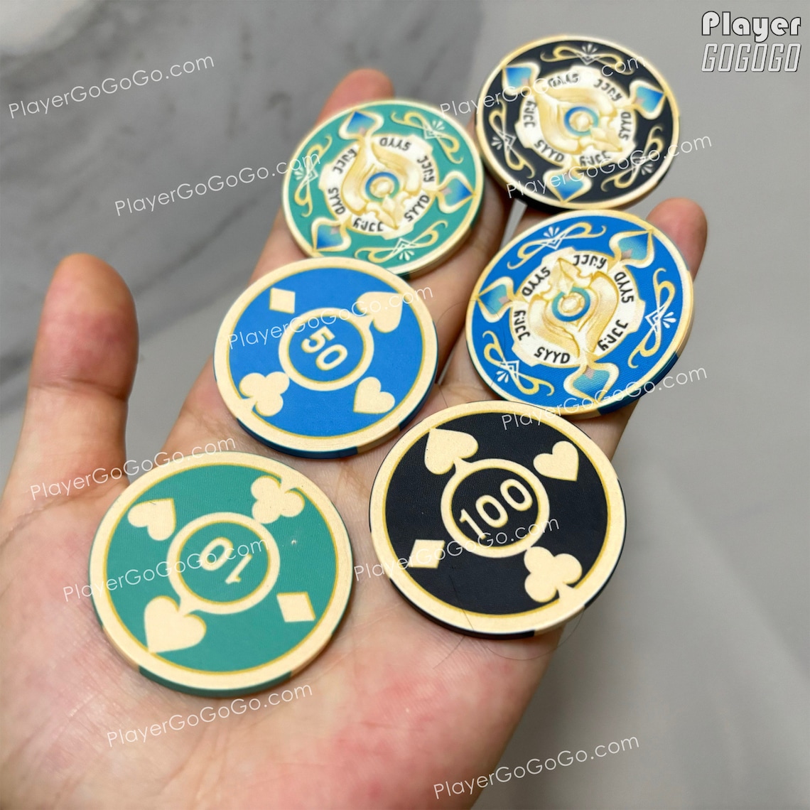 Honkai: Star Rail Aventurine Coin / Enamel Pin, Aventurine Chip Set ...