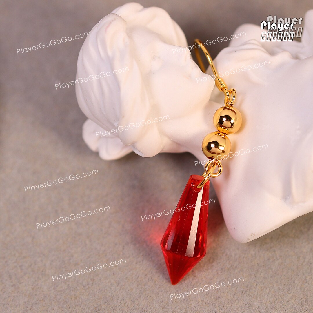 Silver + Crystal Made Genshin Impact Tartaglia Earrings for Daily Wear ...