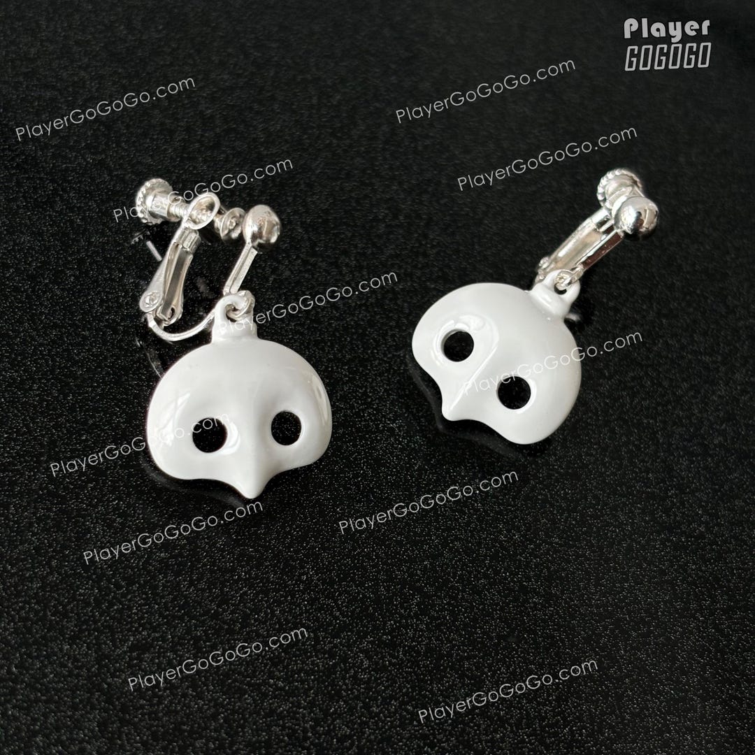 FF14 Ancient Earrings * A Pair Pushback / Clip-on, FFXIV White Mask - Etsy