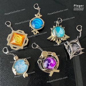 Genshin Impact Vision Charm Fontaine, Inazuma, Liyue, Mondstadt ...
